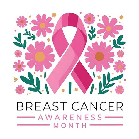 Breast Cancer Awareness Month Poster Vector Image Illustration