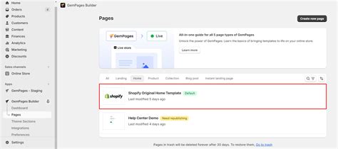 Set Default Pages To Replace Shopify Defaults Help Center