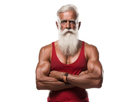 Muscular Senior Citizen Oldman Indian Man 42979475 Png