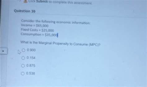Solved Click Submit To Complete This Assessmentquestion
