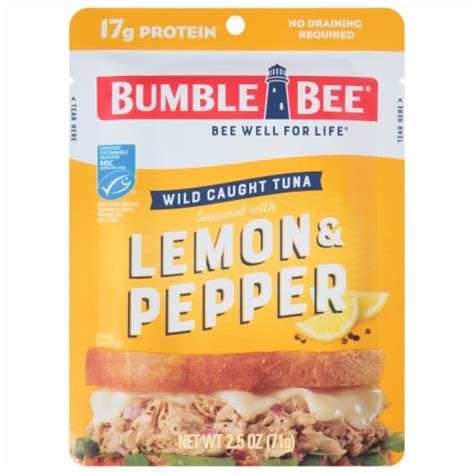 Bumble Bee® Lemon And Pepper Seasoned Tuna Pouch With Spork 25 Oz