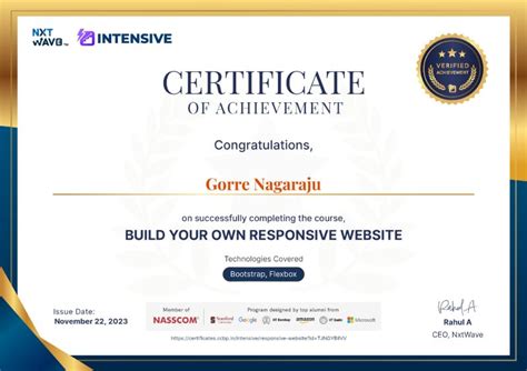 completed build your own responsive website course nagaraju gorre