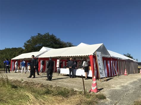 解体前倉庫内で安全祈願祭！式典設営代行（愛知県岩倉市 S建設様）