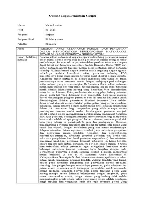 Outline Topik Penelitian Skrips1 2 Pdf