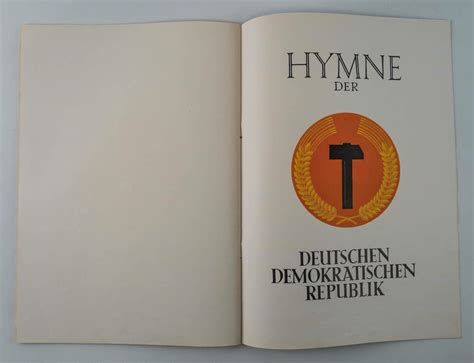 Nationalhymnen Sonderausgabe Arbeit Und Kultur Ddr Museum Berlin