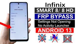 Infinix Smart 8 Hd Frp Bypass Android 13 Without Pc X6525 Google
