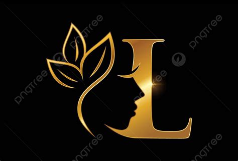 Golden Beauty Initial Letter L Company Design Font Vector Company
