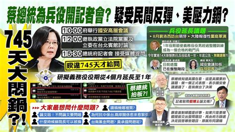【每日必看】睽違745天蔡英文終於要給媒體提問 網路調查民眾最想問這幾題｜蔡接受提問 彭文正嗆記者敢問假博士的論文嗎
