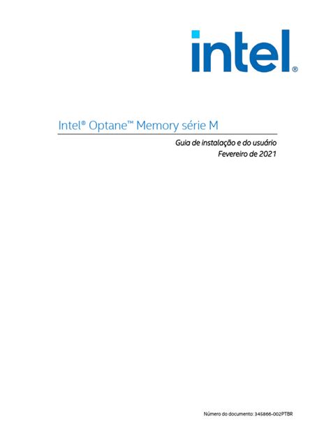Optane Memory M Series Installation Guide 345866 Pdf