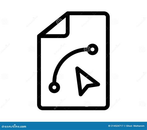 File Vector Design Single Isolated Icon With Outline Style Black And White Stock Illustration