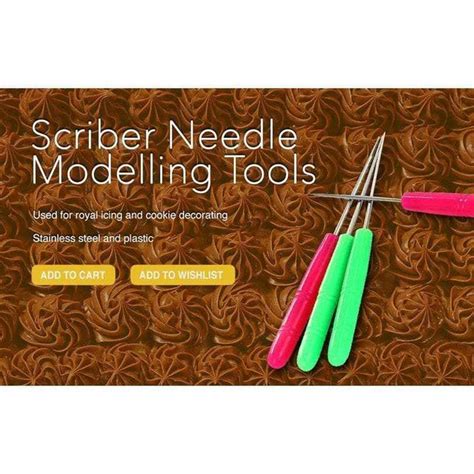 Cookie Scriber Needle Cookie Tool Set Of 3 Cookie Scriber Needle Cookie Tool Set Of 3