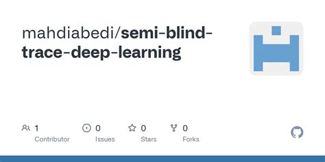 github mahdiabedi semi blind trace deep learning