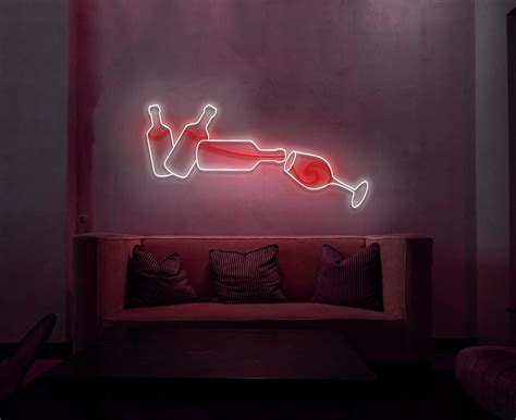Wine Bar Neon Sign Decor Bedroom Restaurant Sign Wall Decor Wine Led