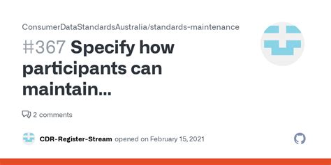 Specify How Participants Can Maintain Synchronisation Of Consents After