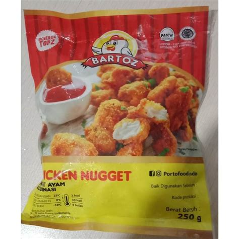 Jual Bartoz Chicken Nugget 250 Gr Naget Ayam Shopee Indonesia