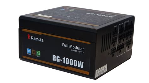 Ramsta Rg 1000 80 1000w Gold Full Modular Atx Power Supply Black
