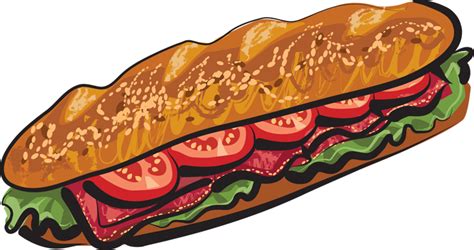 Sub Sandwich Cartoon Clipart Best