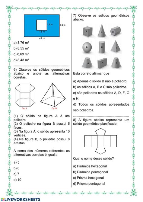 Atividades De Matemática 6º Ano E 7º Ano🕡 Descubra A Emoção Das