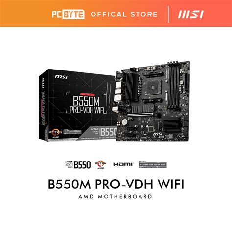 MSI AMD B550M PRO VDH WIFI Micro ATX AM4 Motherboard Shopee Malaysia