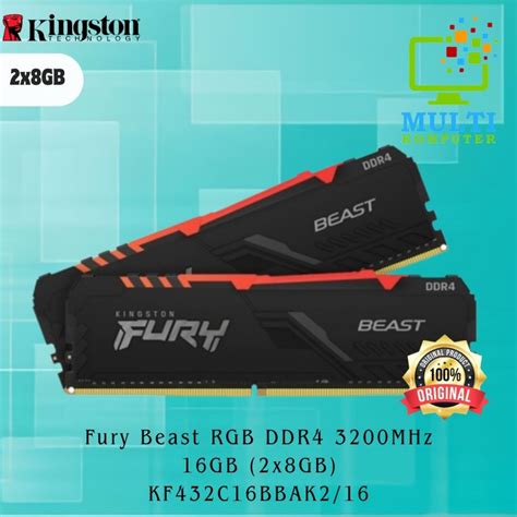 Jual Ram Kingston Fury Beast RGB DDR MHz GB X GB KF C BBAK Shopee Indonesia