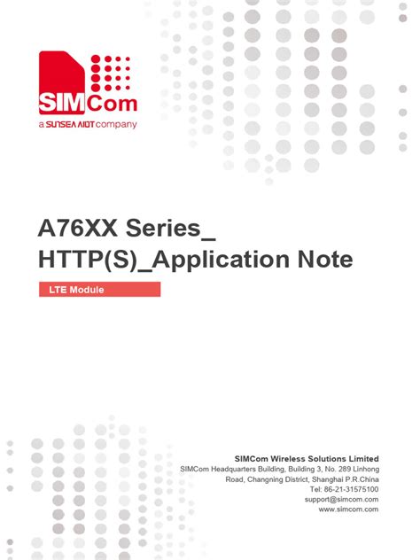 A76xx Series Simcom Pdf Networking Internet And Web