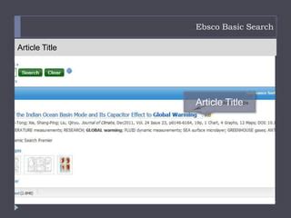 Ebsco Basic Search | PPTX