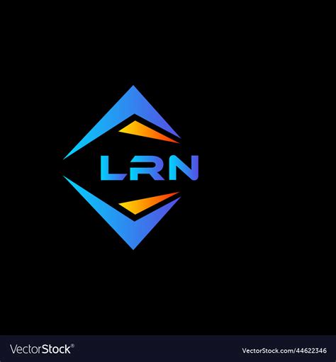 Lrn Abstract Technology Logo Design On Black Vector Image
