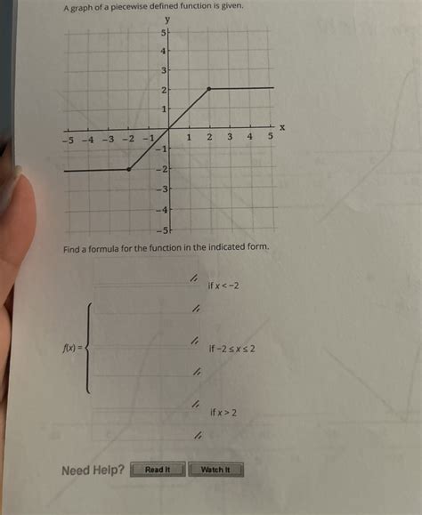 Solved A Graph Of A Piecewise Defined Function Is Given Find Chegg
