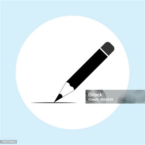 鉛筆圖示扁平設計向量插圖向量圖形及更多school Supplies圖片 School Supplies 一個物體 主題 Istock