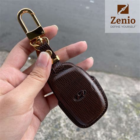 bao da chìa khóa xe huyndai kỳ Đà màu nâu Đồ da handmade cao cấp