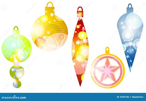 Retro Christmas Ornaments Stock Illustration Illustration Of Yuletide