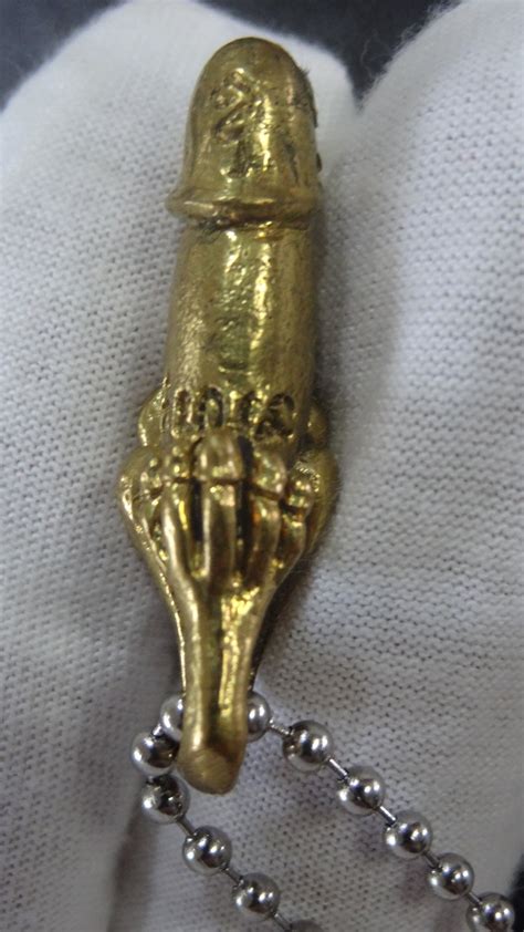 1905 47 Brass Thai Amulet Pendant Palad Khik Phallic Etsy