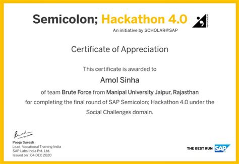 Amol Sinha On Linkedin Sap Teamwork Hackathon Savetrees 13 Comments