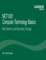 Understanding Main Memory And Secondary Storage In Computer Course Hero