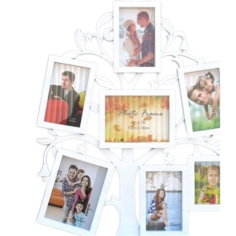 Фоторамка Пластмаса Дърво Колаж 7 снимки 13x18cm 15x10cm Бяла Emag Bg