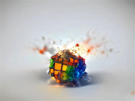 Exploding Rubiks Cube Nightcafe