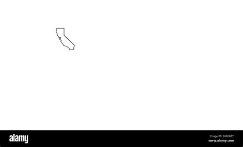 California State Of United States Of America Usa Simplified Thick