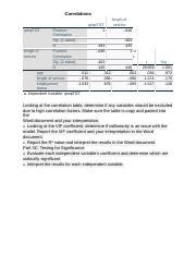 Interpreting Correlation And Significance Analysis Results Course Hero