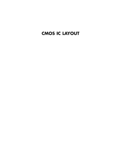 SOLUTION Cmos Ic Layout Studypool