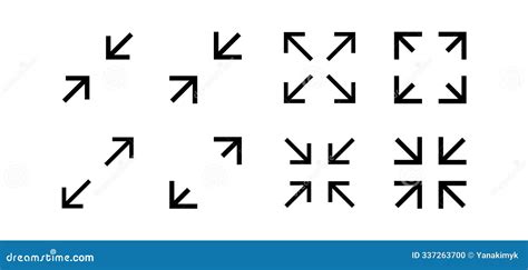 Fullscreen Vector Icon With Arrows Expand Maximize And Minimize Signs