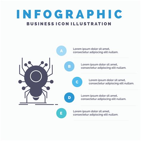 Bug Insect Spider Virus App Infographics Template For Website And