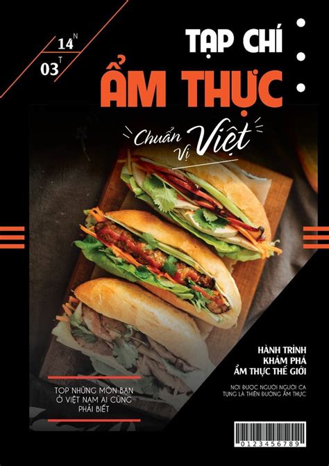 Bìa Tạp Chí Ẩm Thực Bìa Tạp Chí Bố Cục Tạp Chí Tạp Chí