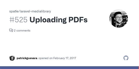 Uploading Pdfs · Issue 525 · Spatielaravel Medialibrary · Github