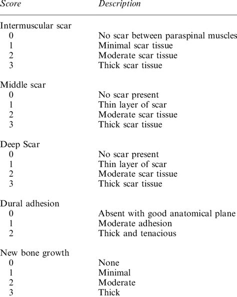 Scoring System For Detailed Evaluation Of Epidural Fibrosis Download