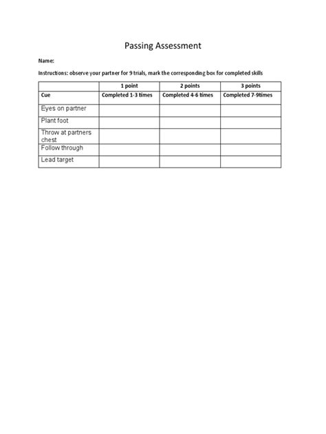 Passing Assessment Pdf