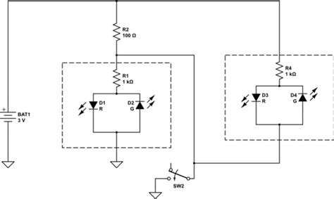 Circuit Design How To Toggle Two LEDs With A Minimum Of Components Electrical Engineering