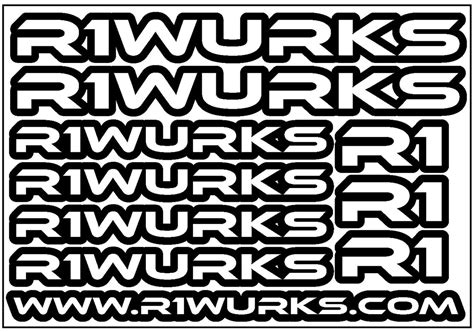 R1 Wurks R1stkrsht Sticker Sheet