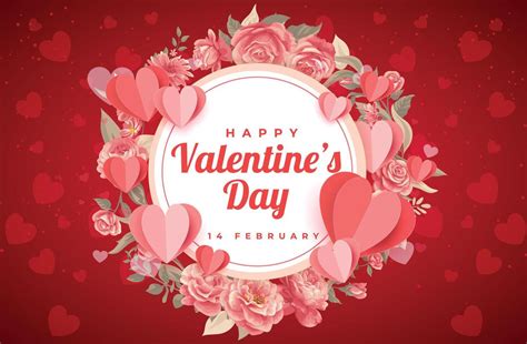 Happy Valentines Day Hearts Background 55346102 Vector Art At Vecteezy