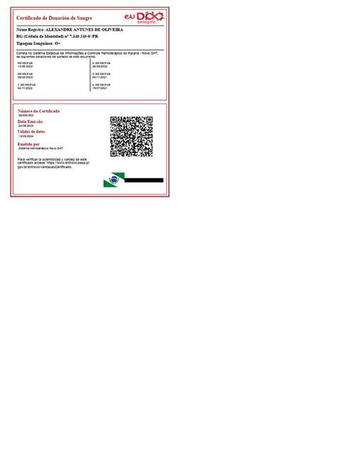 Certificado De Donación Pdf