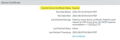 Restore An Expired Device Certificate